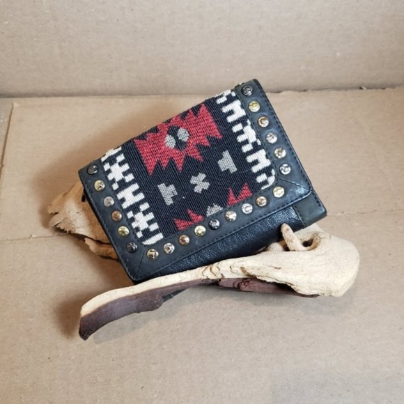 Firenze Bella | Bags | Firenze Bella Kilim Leather Trifold Wallet ...